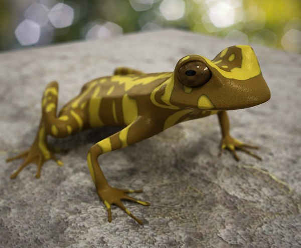 3d exotic frogs model