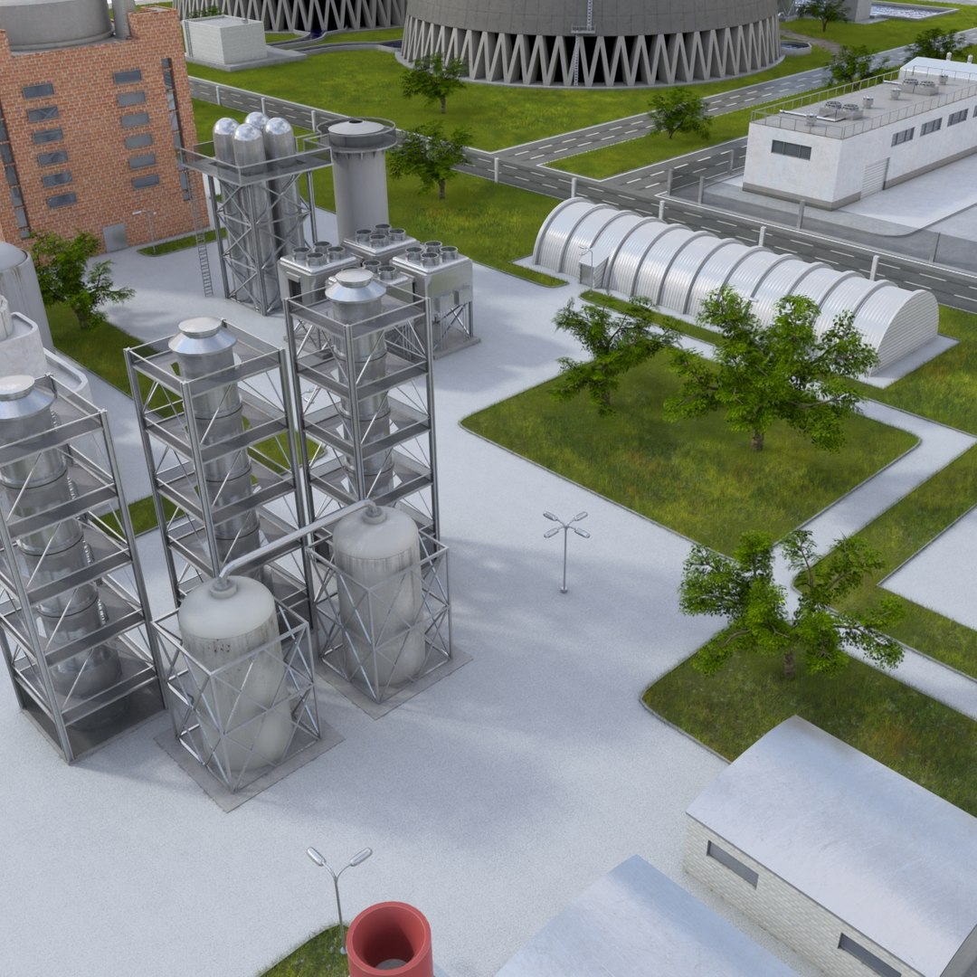 3D power plant - TurboSquid 1241255