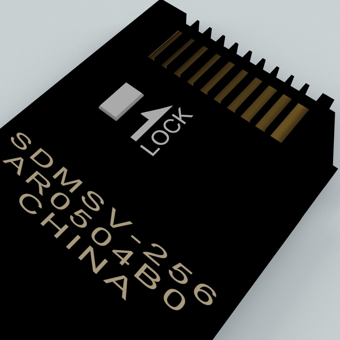 Memory Card Ms Pro 3d Model