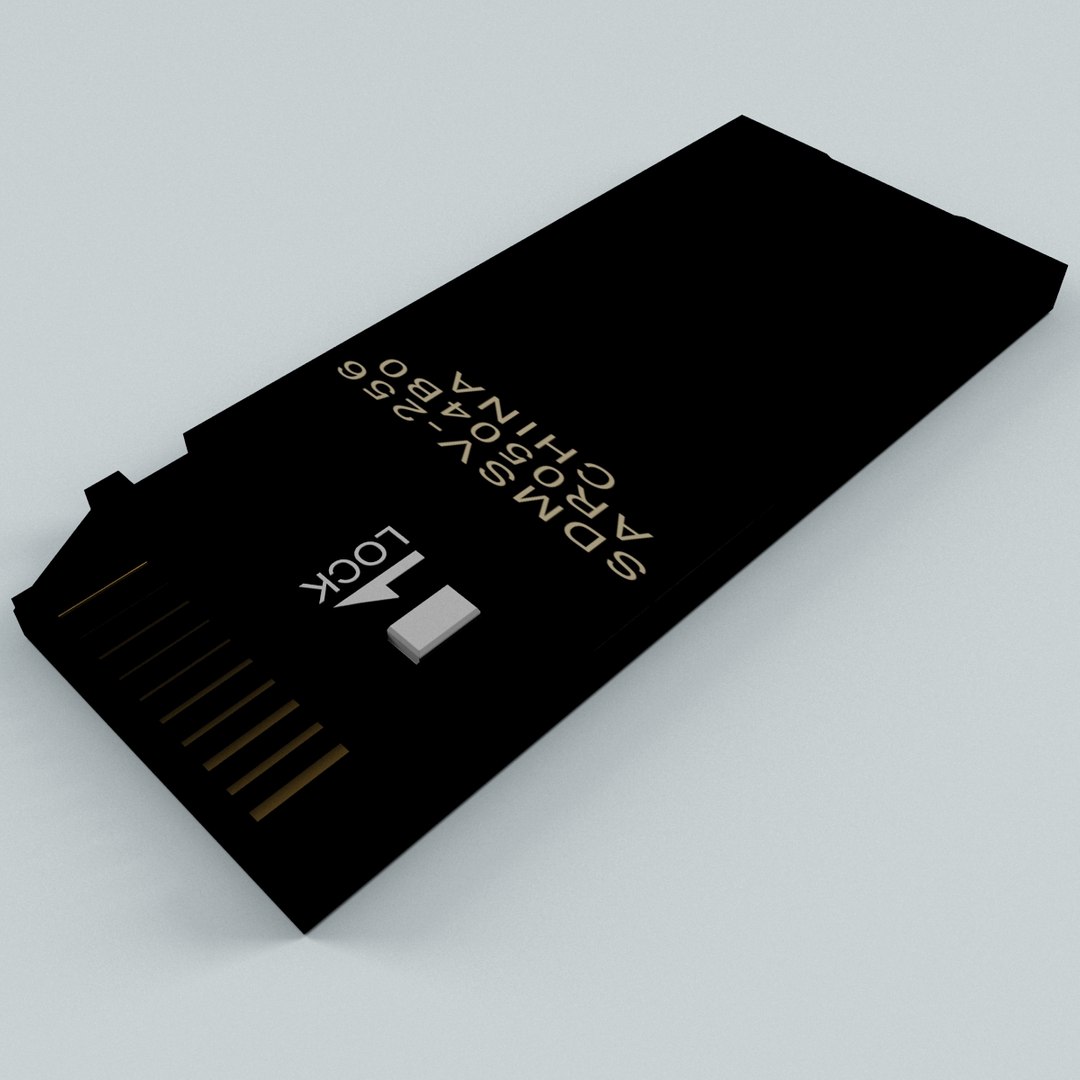 Memory Card Ms Pro 3d Model