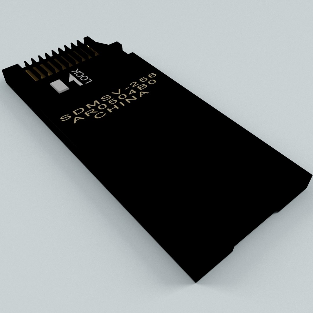 Memory Card Ms Pro 3d Model
