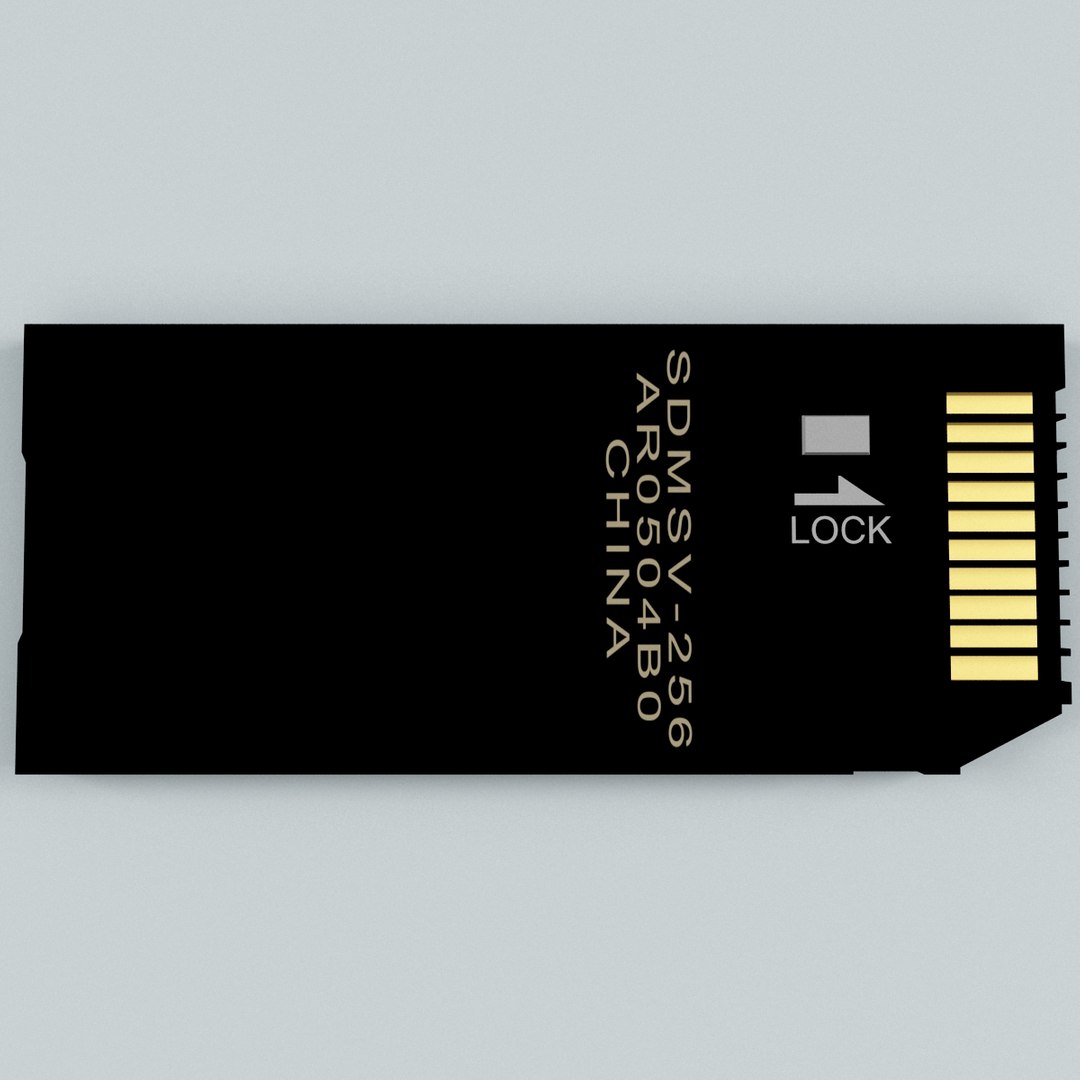 Memory Card Ms Pro 3d Model