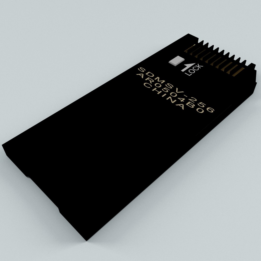 Memory Card Ms Pro 3d Model