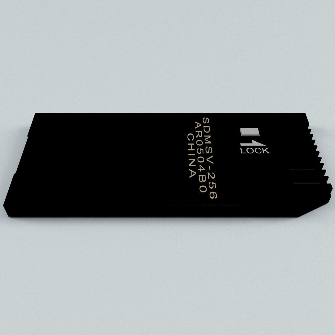 Memory Card Ms Pro 3d Model