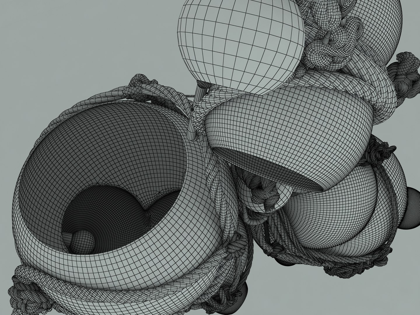 Knotty Bubbles Chandelier C 3D Model - TurboSquid 1244589