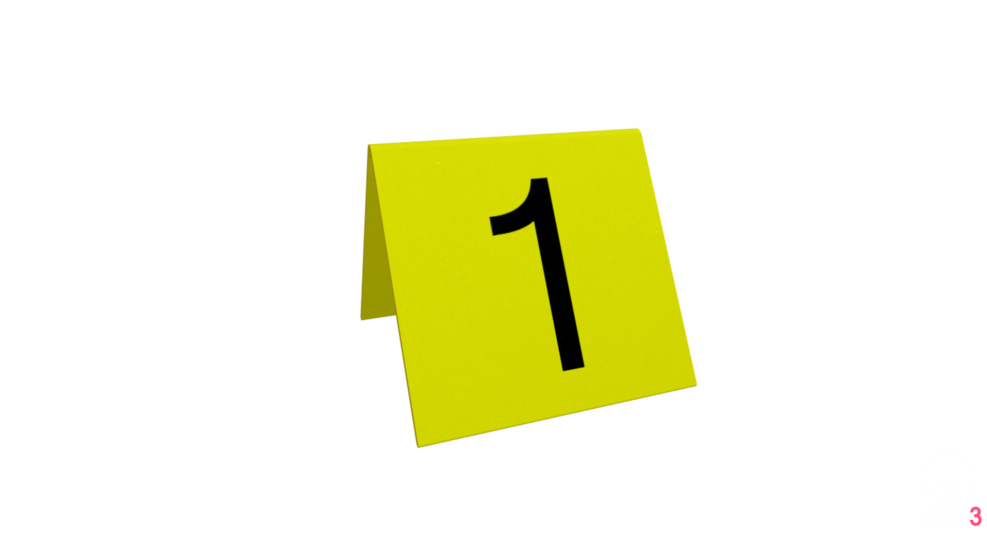 3D Number Placard Model - TurboSquid 1315126