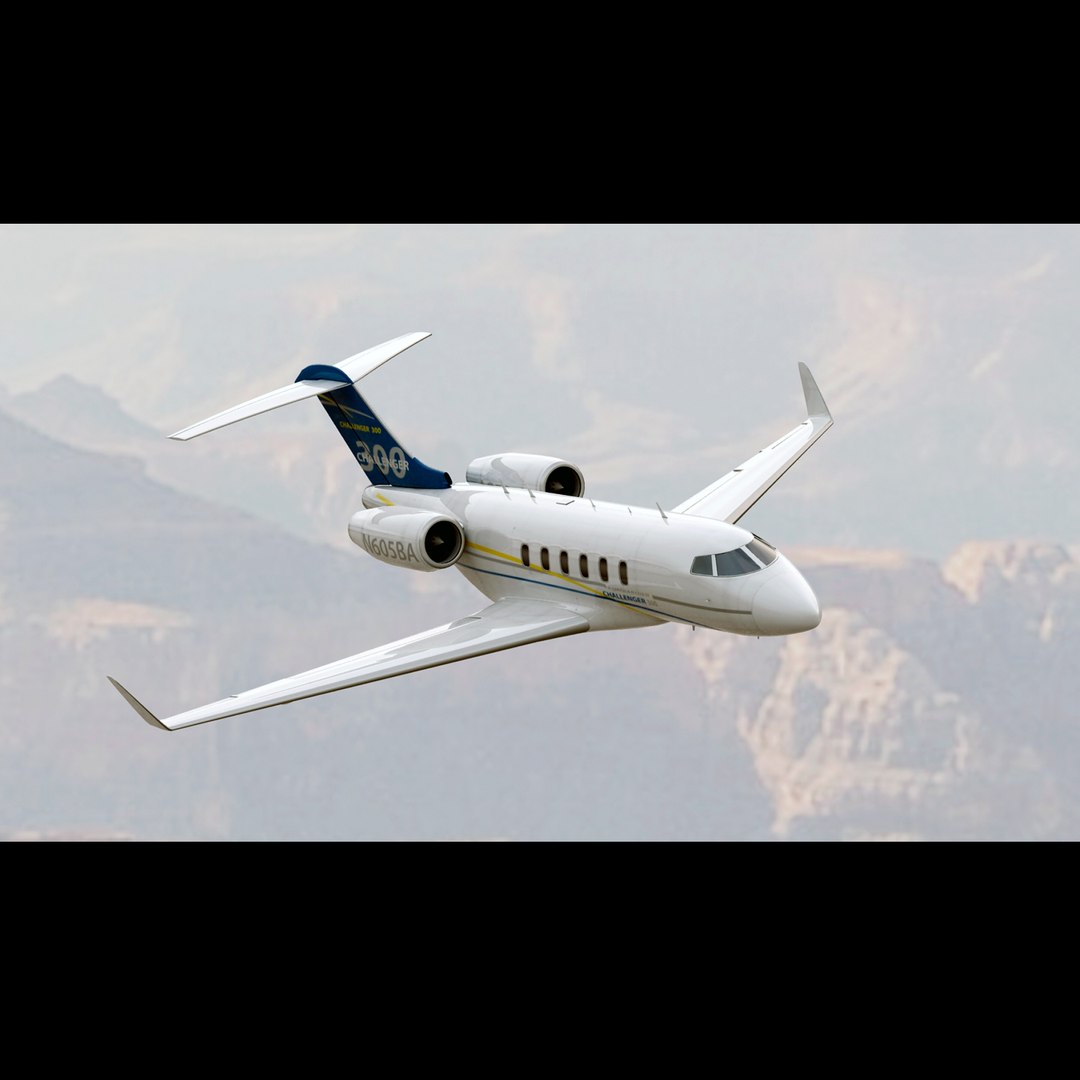 Bombardier Challenger 300 Jet 3ds