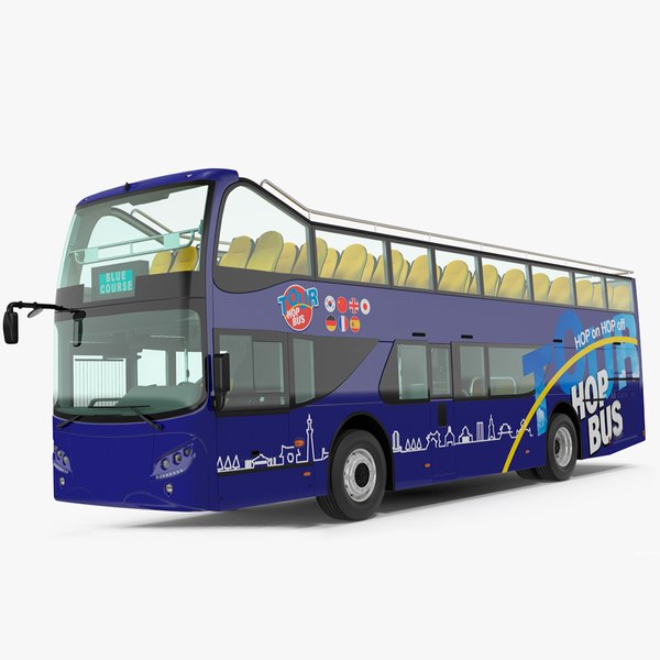 modelo 3d Autobús turístico de dos pisos con techo descubierto preparado para Maya - TurboSquid ...