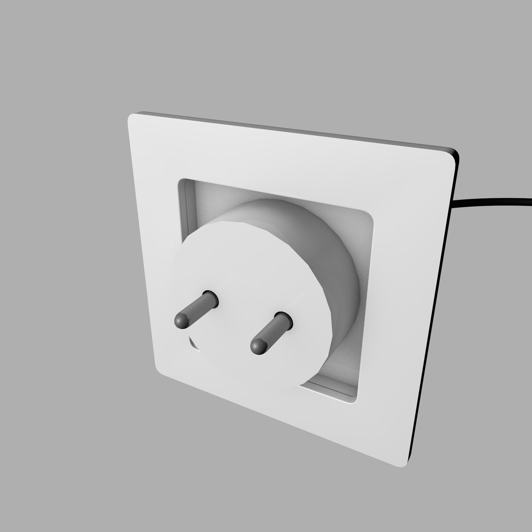 3d Model Electric Socket Plug