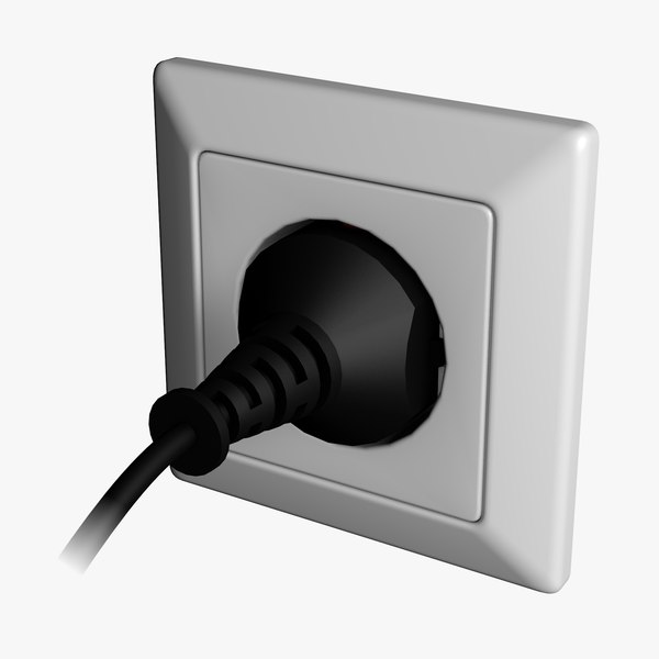 3d model electric socket plug