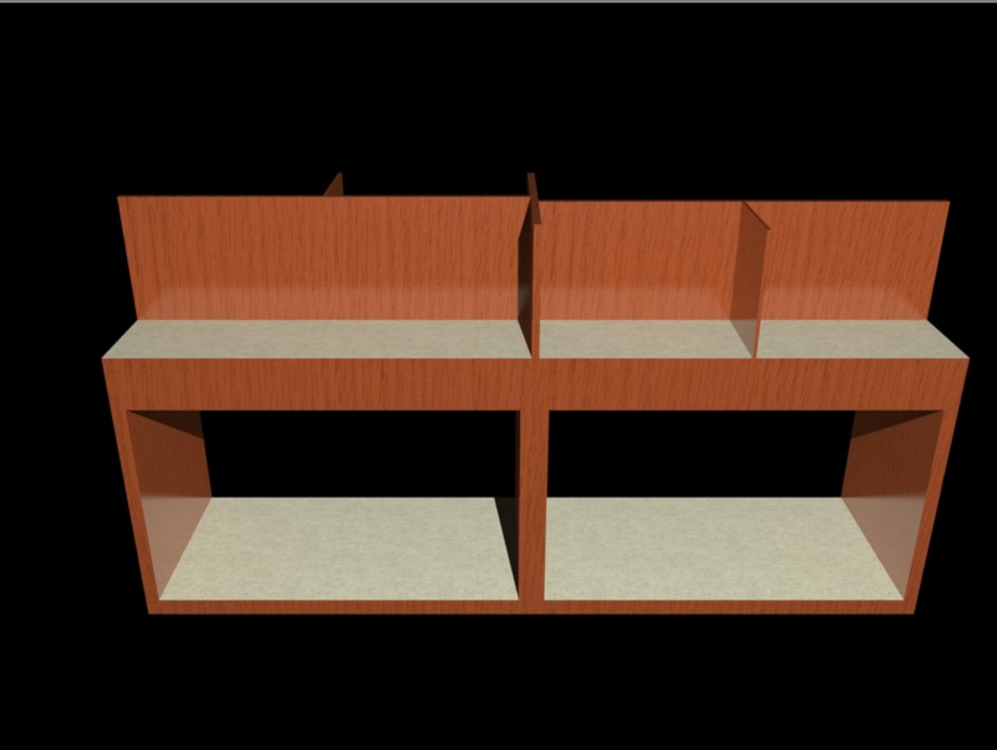 3d model counter wood