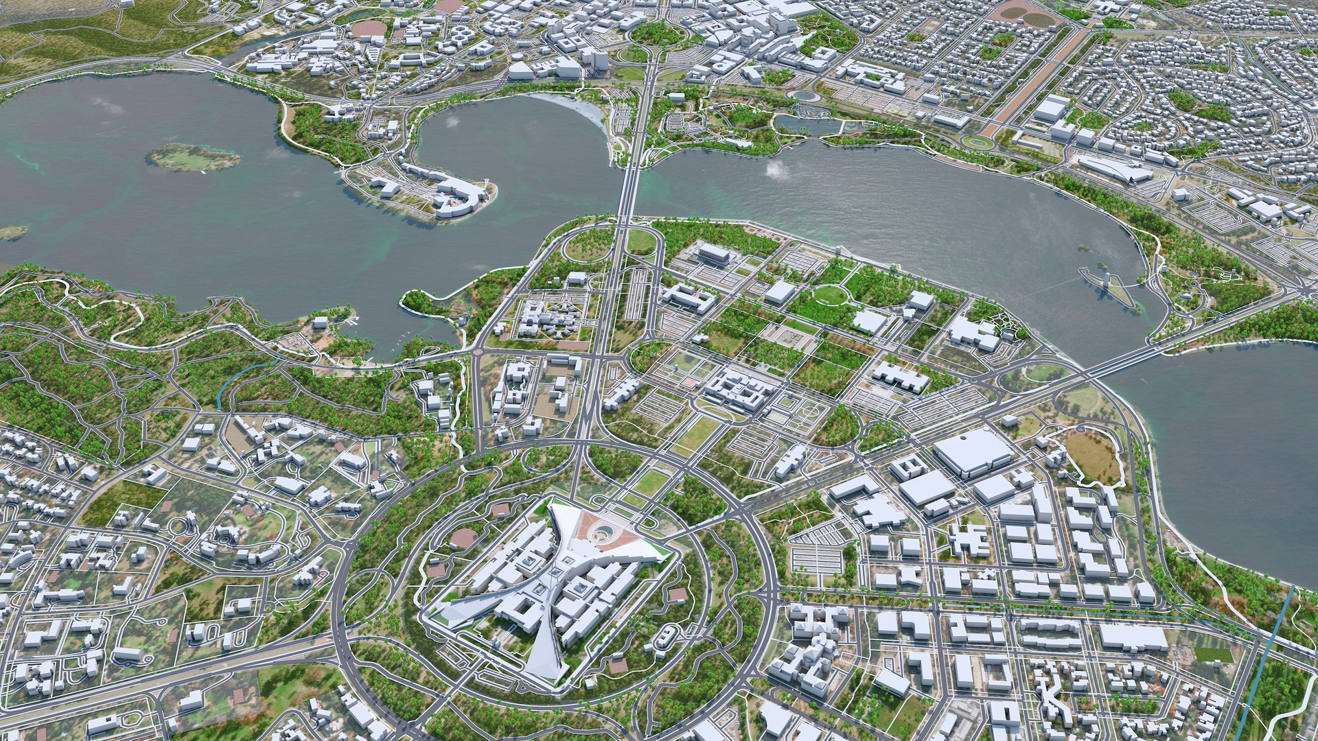 3D Canberra Downtown Australia - TurboSquid 1988730