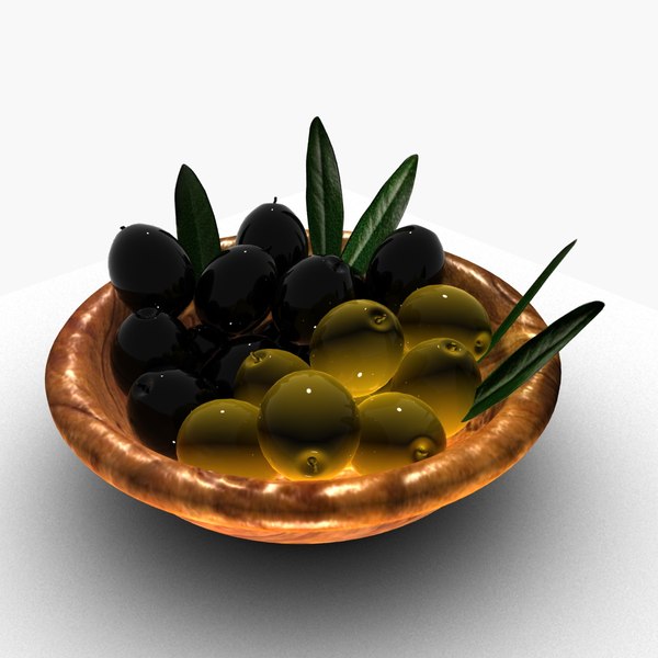 modelo 3d Aceitunas en un tazón - TurboSquid 2126752