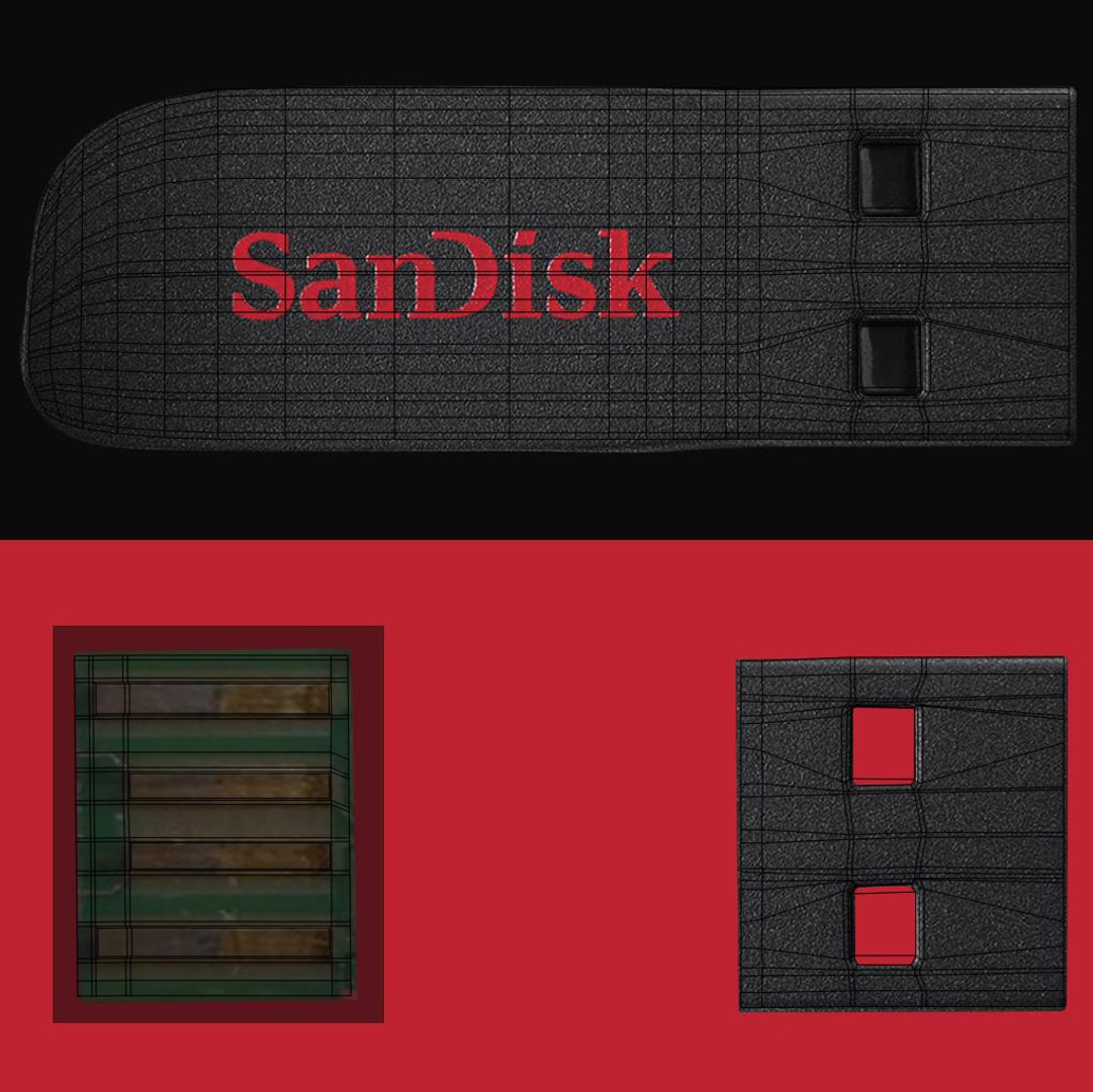 Pendrive Sandisk 3d Obj