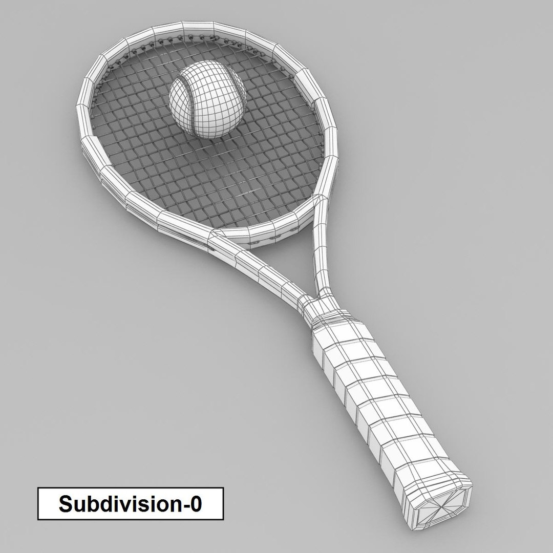 3d Model Tennis Racket Ball