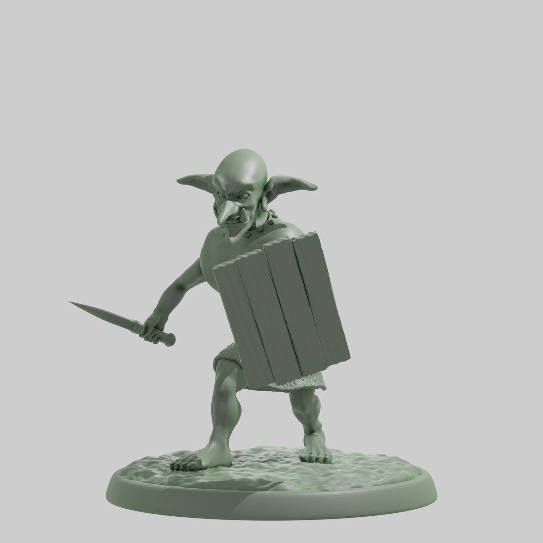 Goblin With Dagger And Shield 3D Model - TurboSquid 2389149