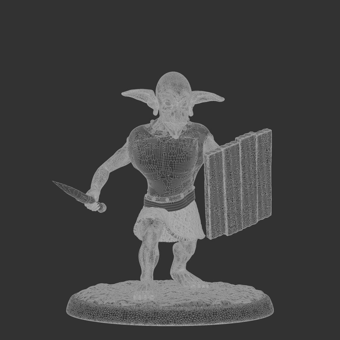 Goblin With Dagger And Shield 3D Model - TurboSquid 2389149