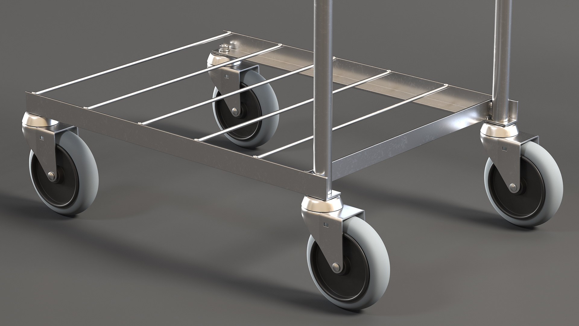 Chrome Mini Trolley With Two Baskets 3D - TurboSquid 1971895