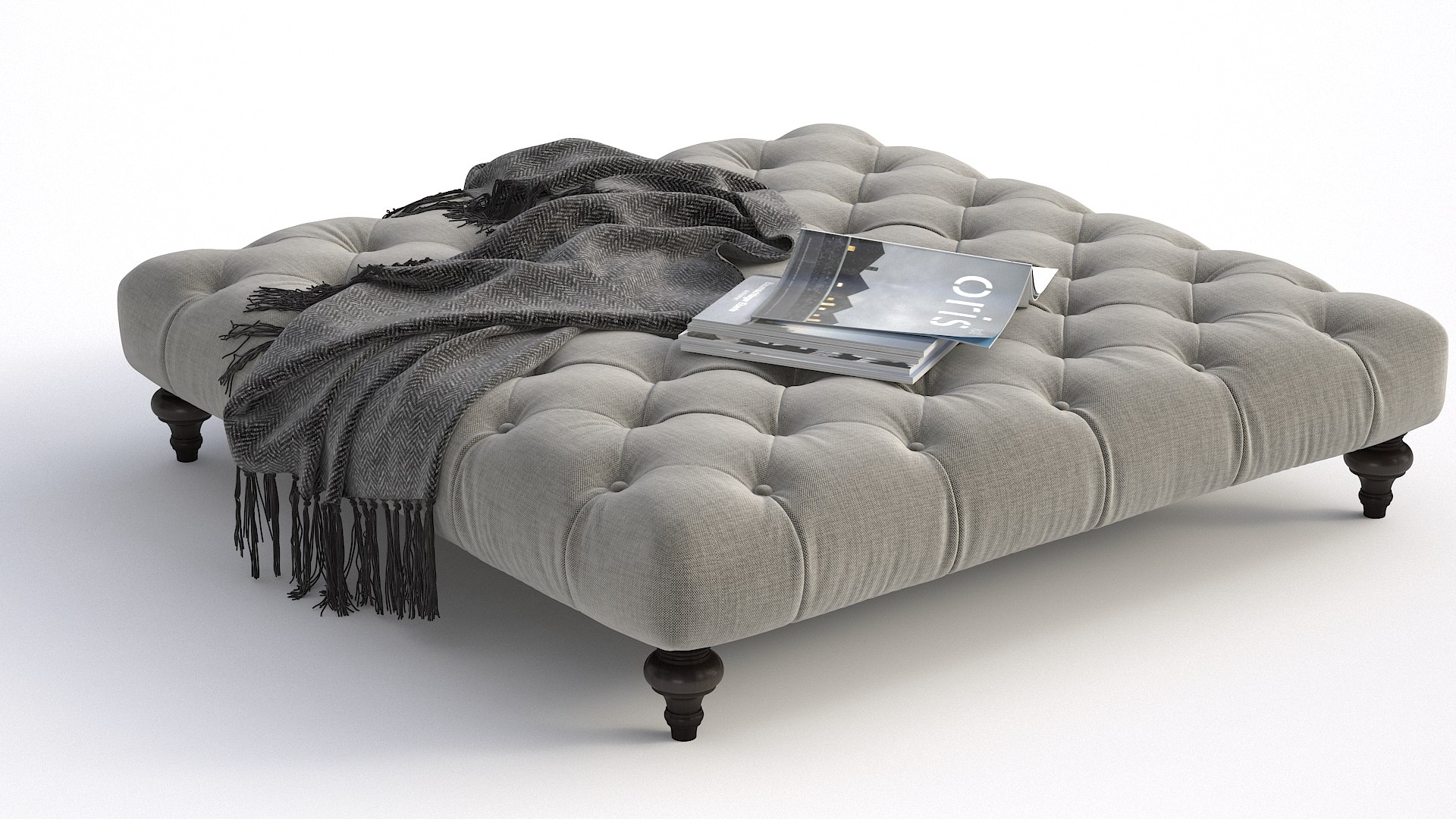 3D Pouf Chesterfield Model - TurboSquid 1843561