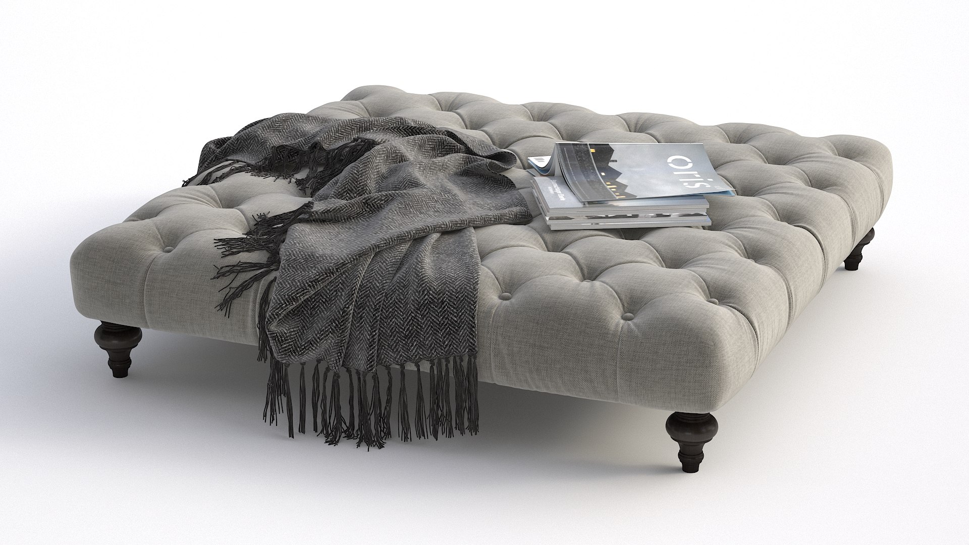 3D Pouf Chesterfield Model - TurboSquid 1843561