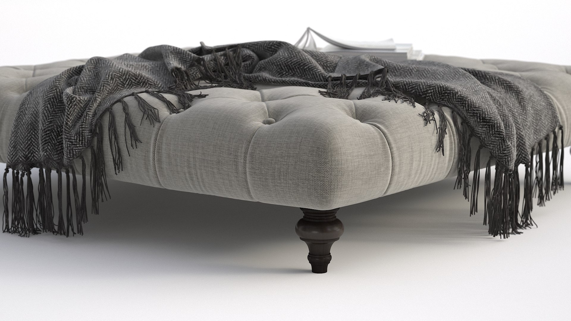 3D Pouf Chesterfield Model - TurboSquid 1843561