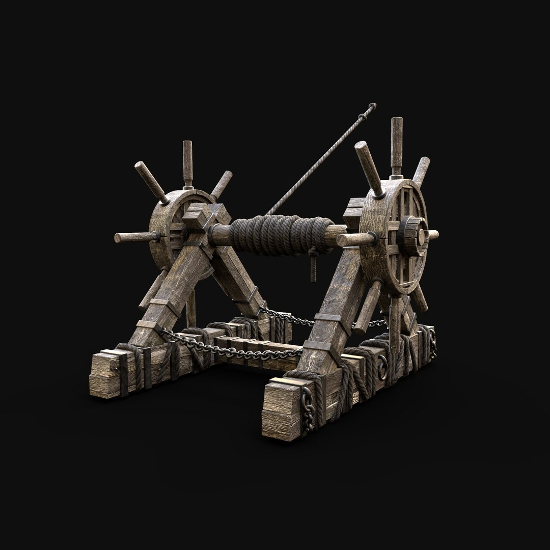 ROPE WINCH WINDLASS TURNSTILE HOIST LIFT ELEVATOR RISER 3D Model ...