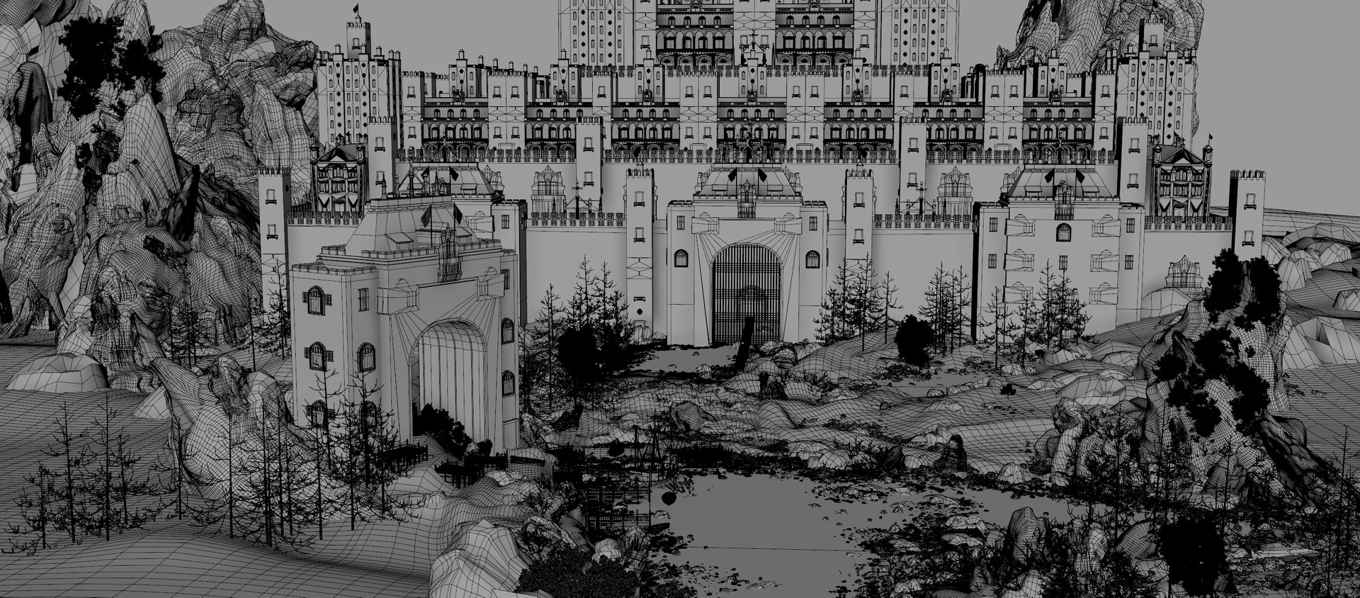 3D Fantasy Winter Castle - TurboSquid 2396033