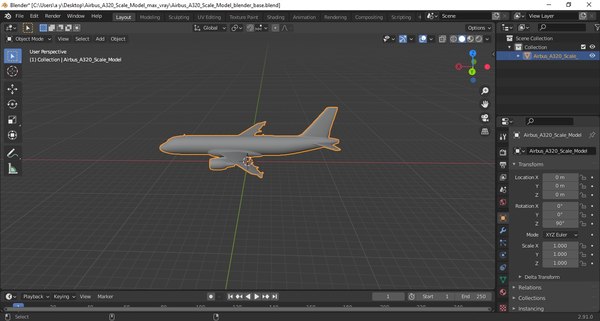 Airbus A320 Scale Model 3D model - TurboSquid 1766910