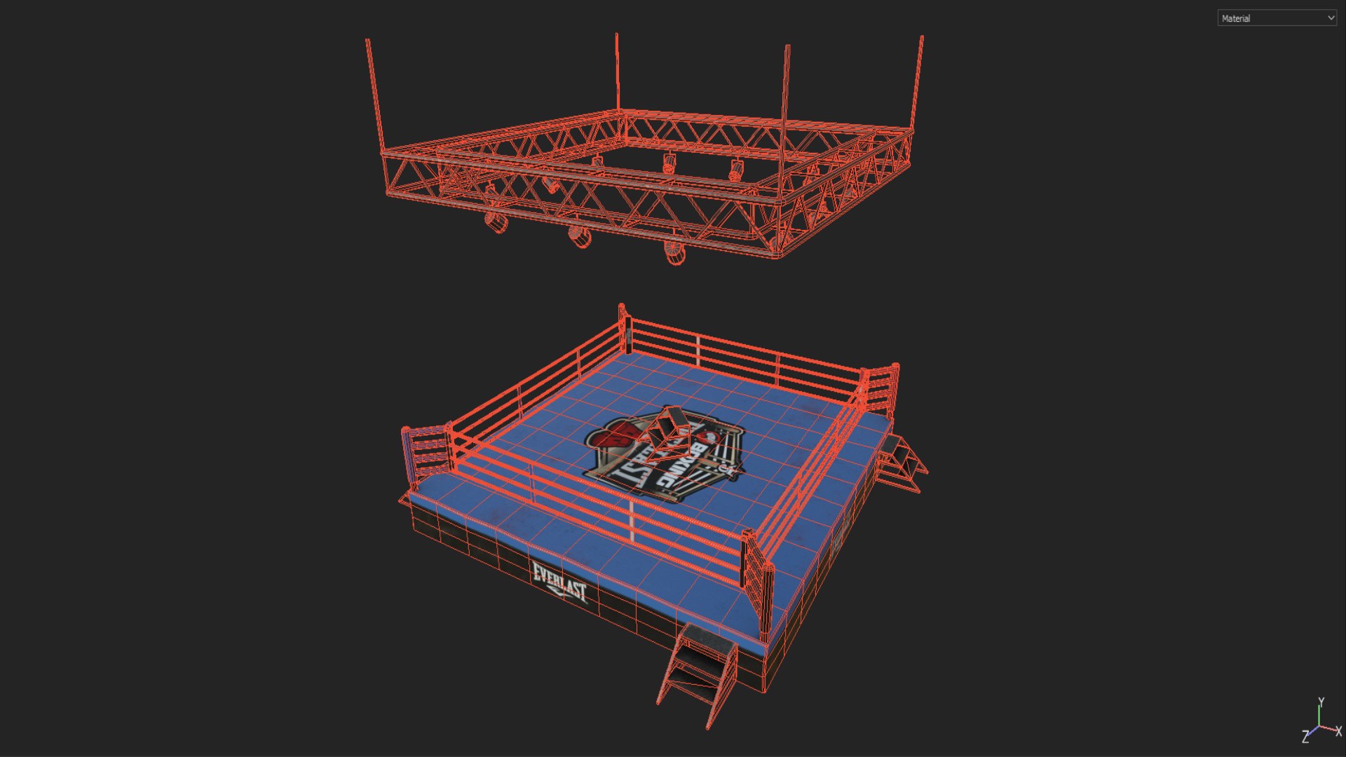 3D Boxing Ring Pack - TurboSquid 2099238
