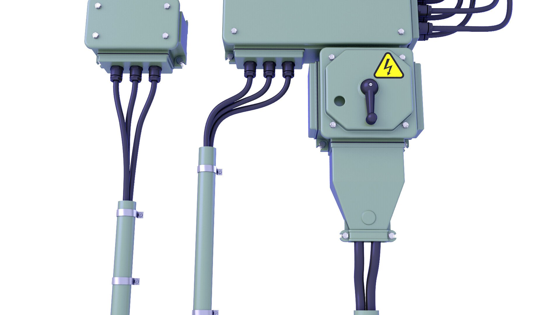 Industrial Electric Switchgear Box 46 3D model - TurboSquid 1857873