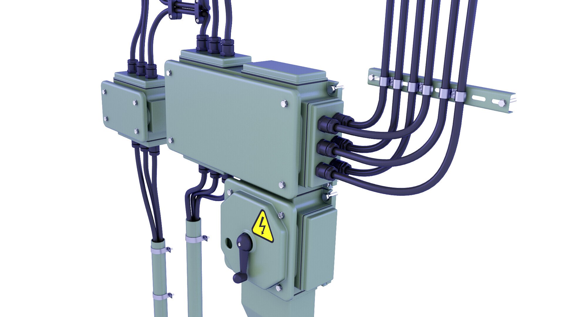 Industrial Electric Switchgear Box 46 3D model - TurboSquid 1857873