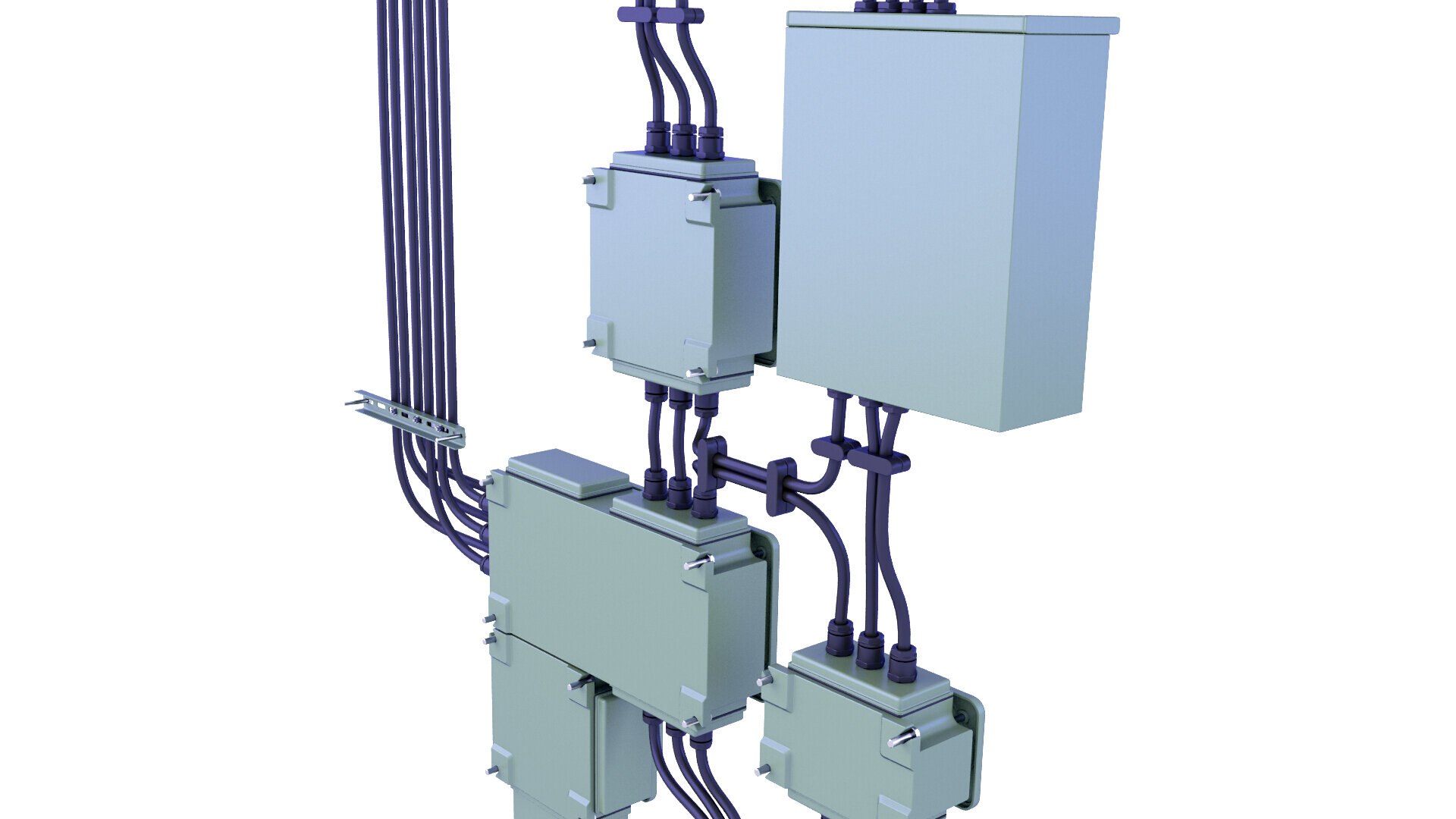 Industrial Electric Switchgear Box 46 3D model - TurboSquid 1857873