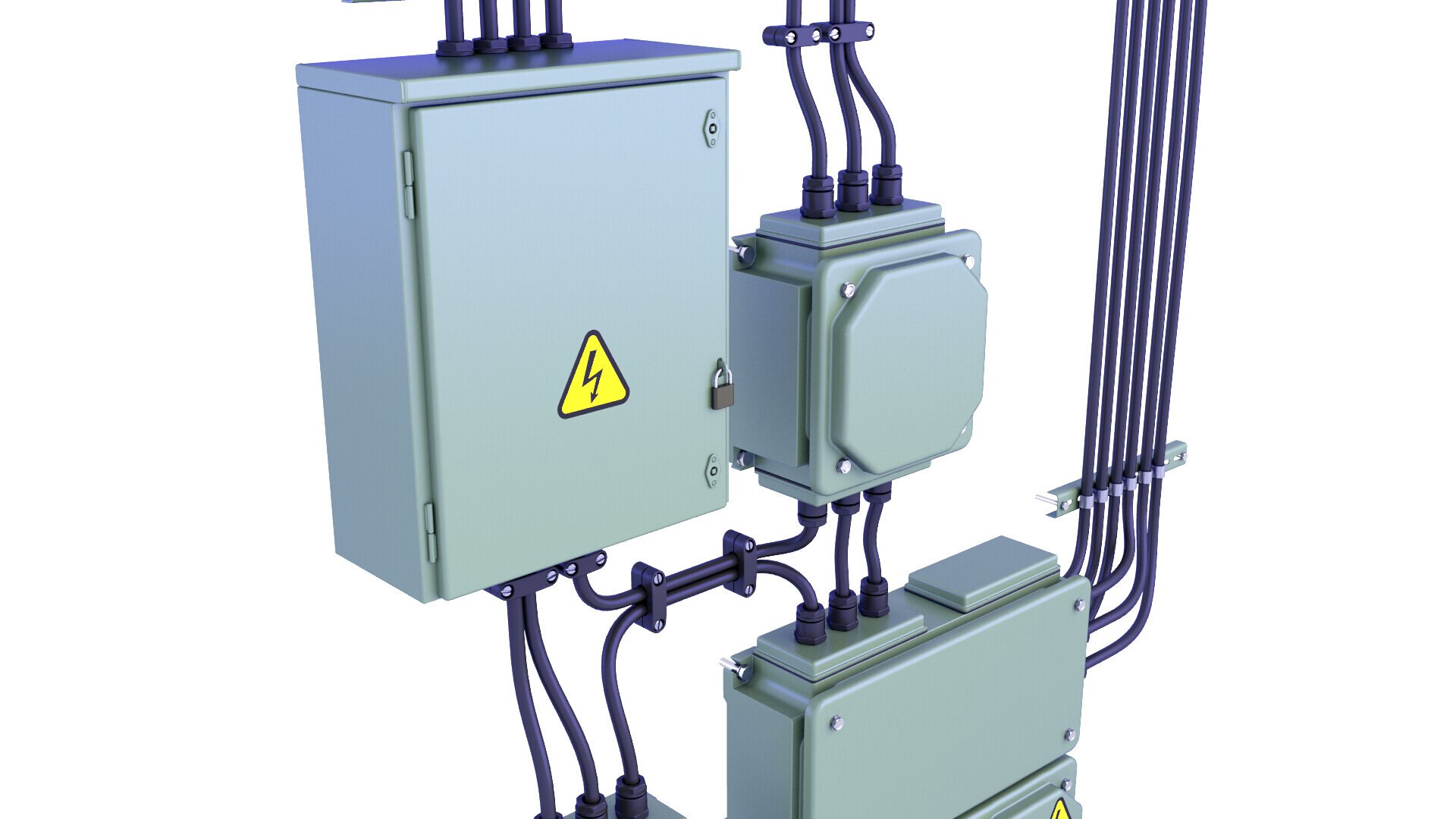 Industrial Electric Switchgear Box 46 3D model - TurboSquid 1857873