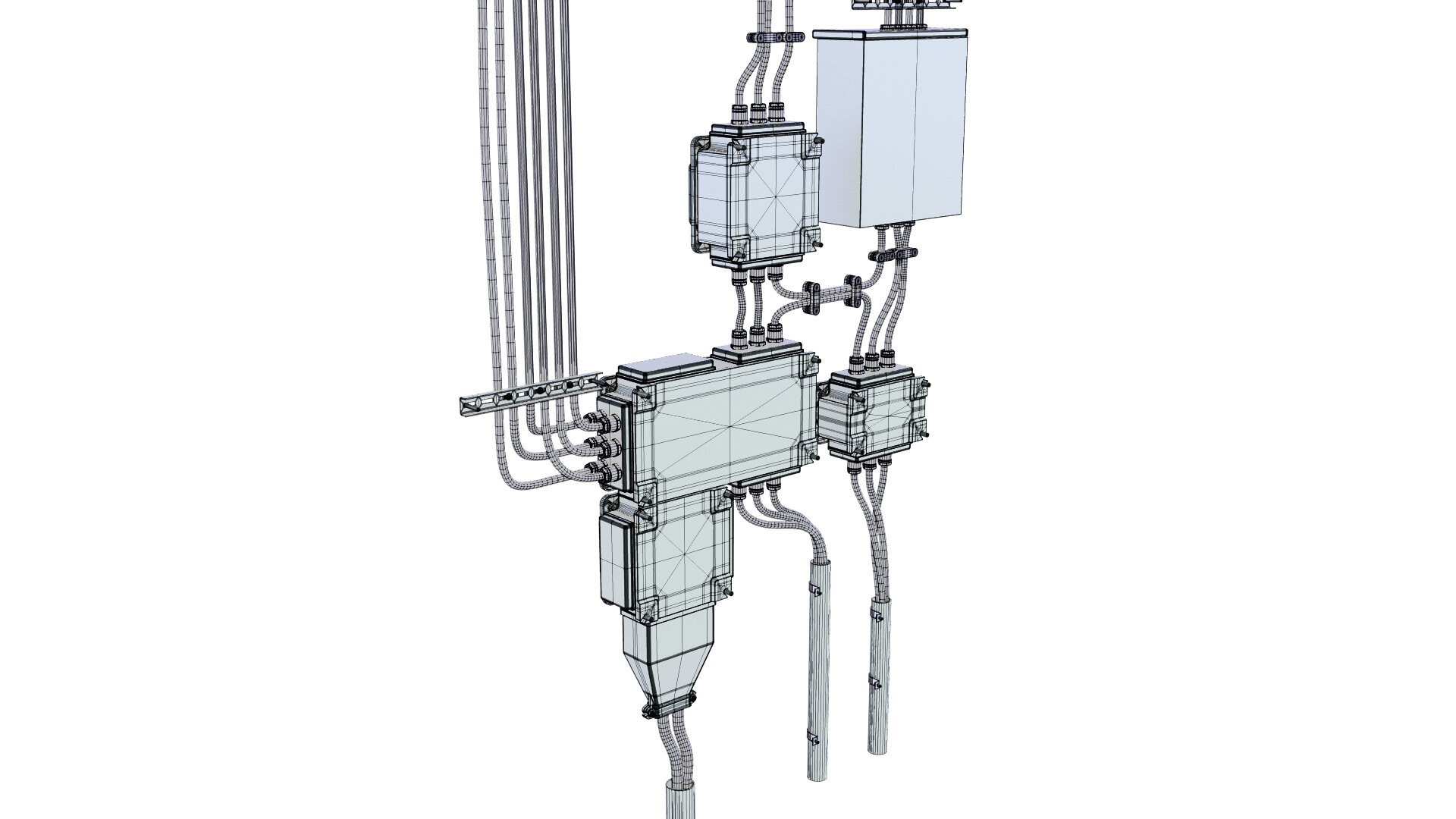 Industrial Electric Switchgear Box 46 3D model - TurboSquid 1857873