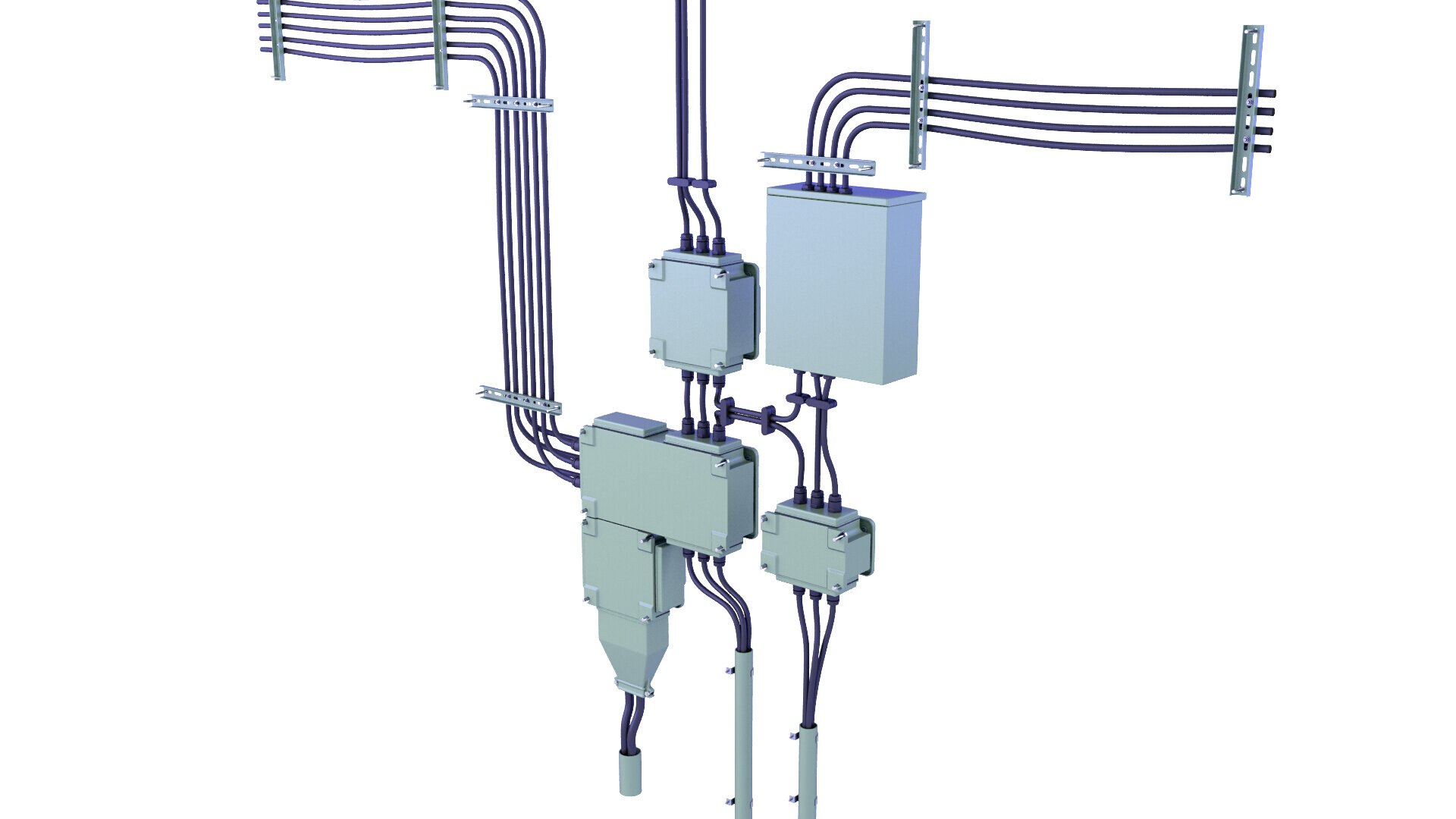 Industrial Electric Switchgear Box 46 3D model - TurboSquid 1857873