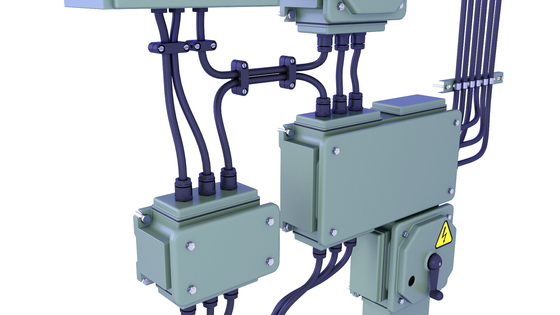 Industrial Electric Switchgear Box 46 3D model - TurboSquid 1857873