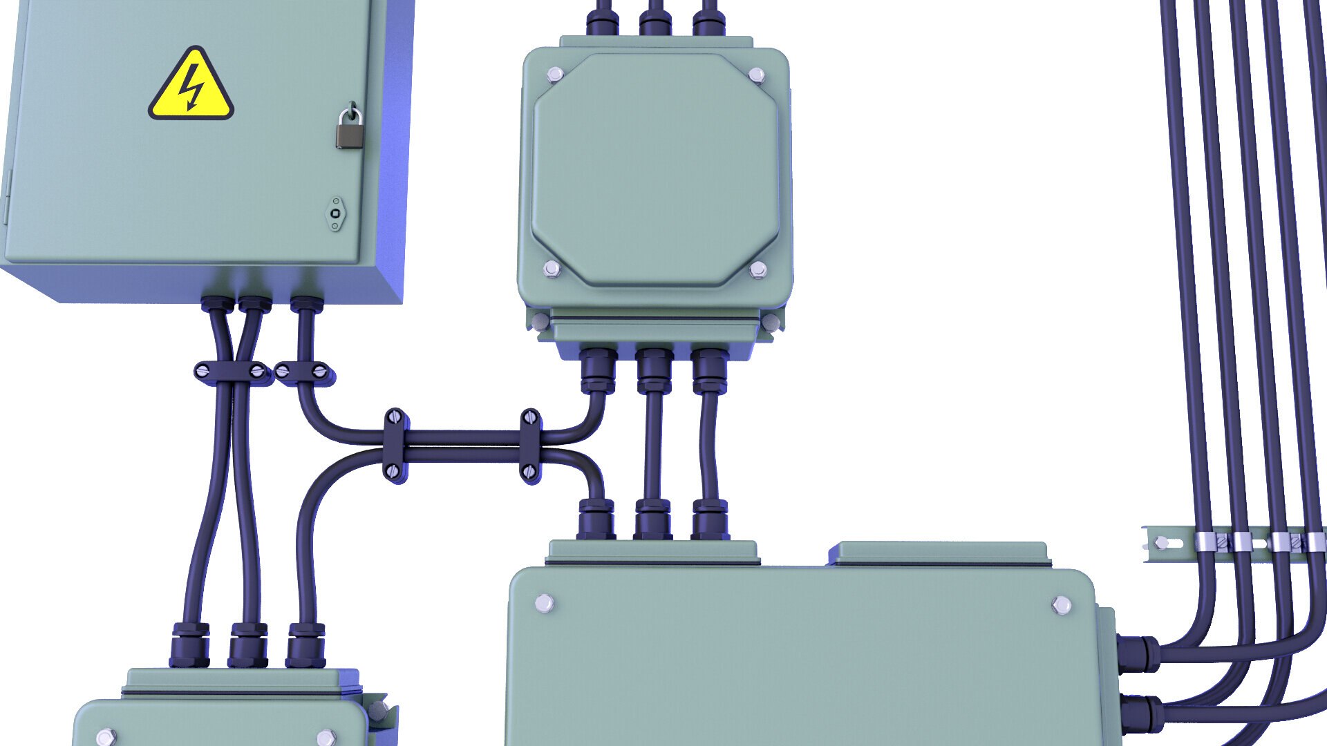 Industrial Electric Switchgear Box 46 3D model - TurboSquid 1857873