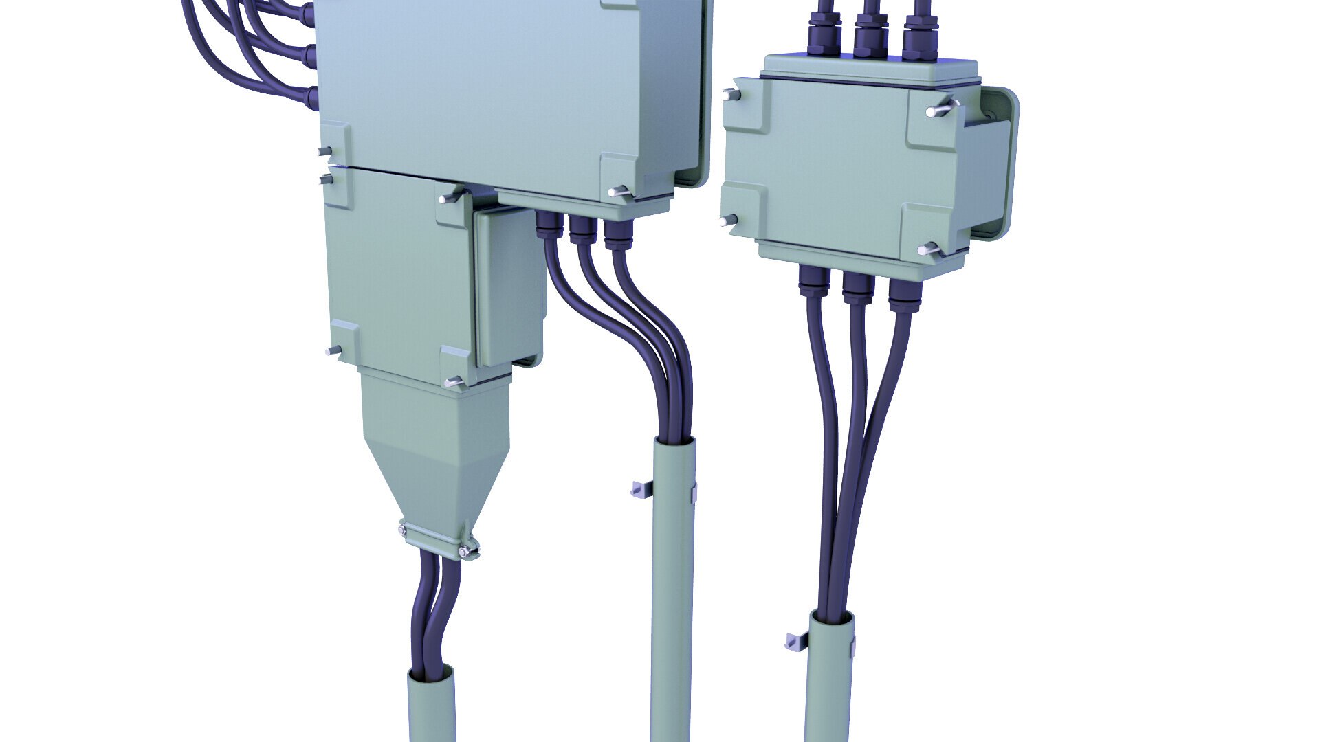 Industrial Electric Switchgear Box 46 3D model - TurboSquid 1857873