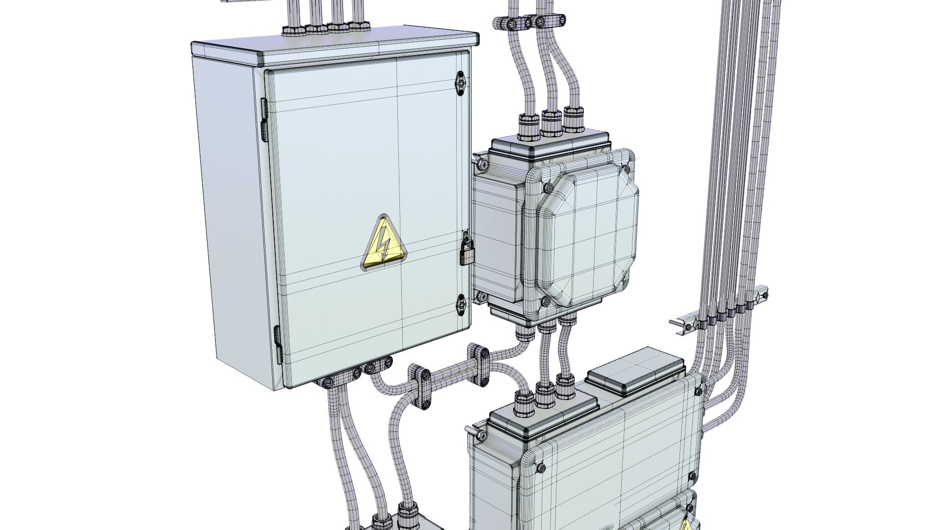 Industrial Electric Switchgear Box 46 3D model - TurboSquid 1857873