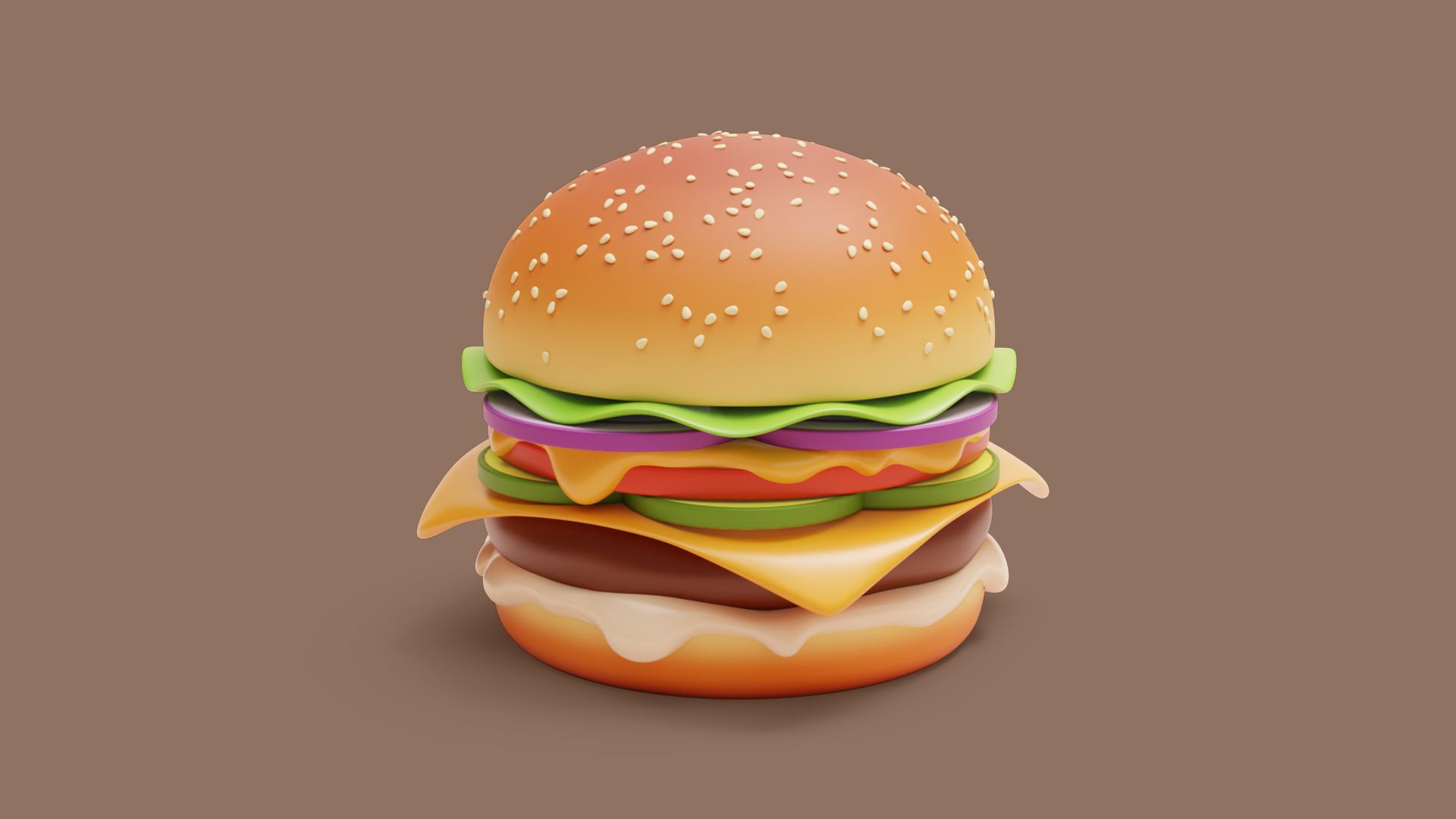 Hamburger Stylized 3D Model 3D - TurboSquid 2338869