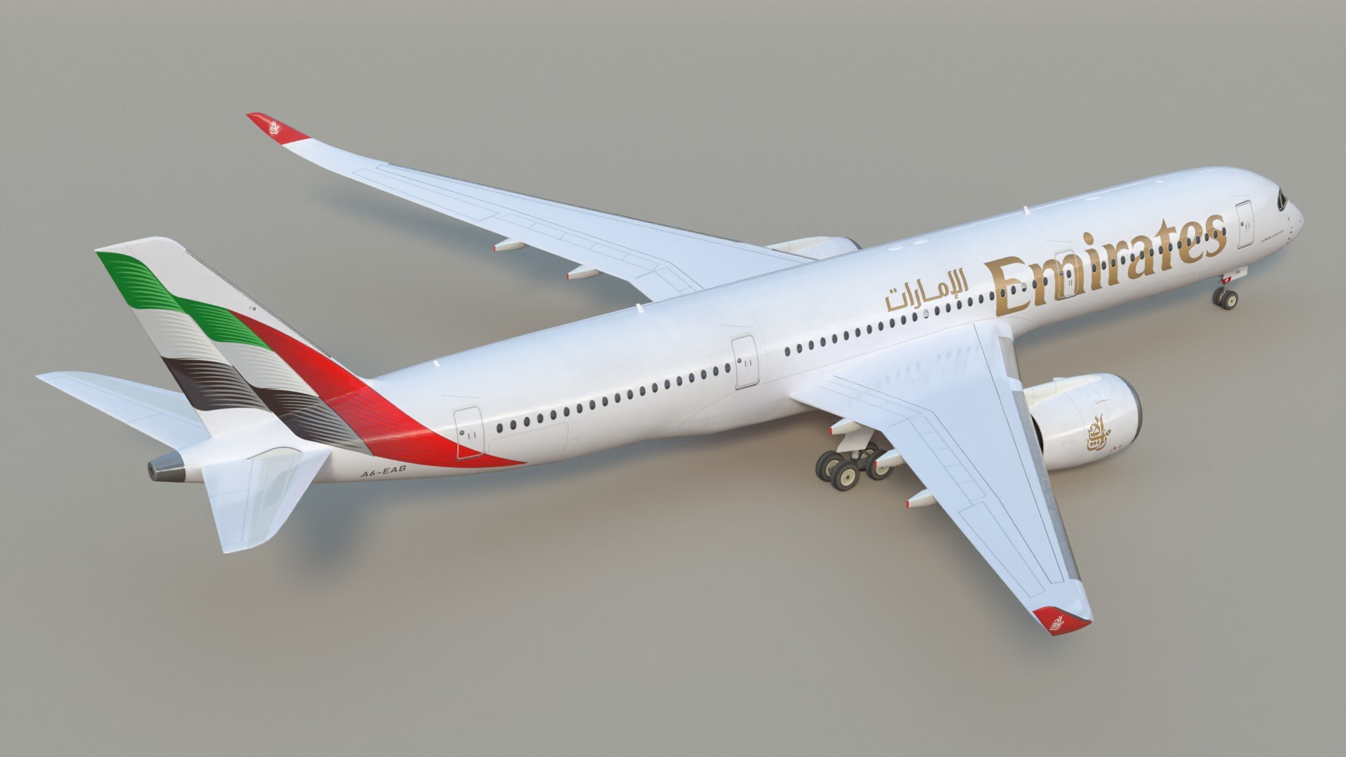 3D A350 Emirates SC - TurboSquid 2237564