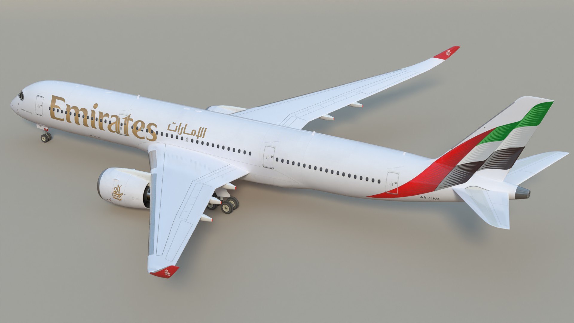 3D A350 Emirates SC - TurboSquid 2237564