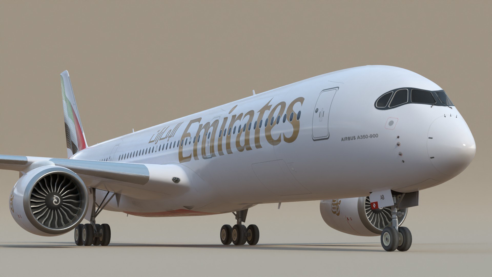 3D A350 Emirates SC - TurboSquid 2237564