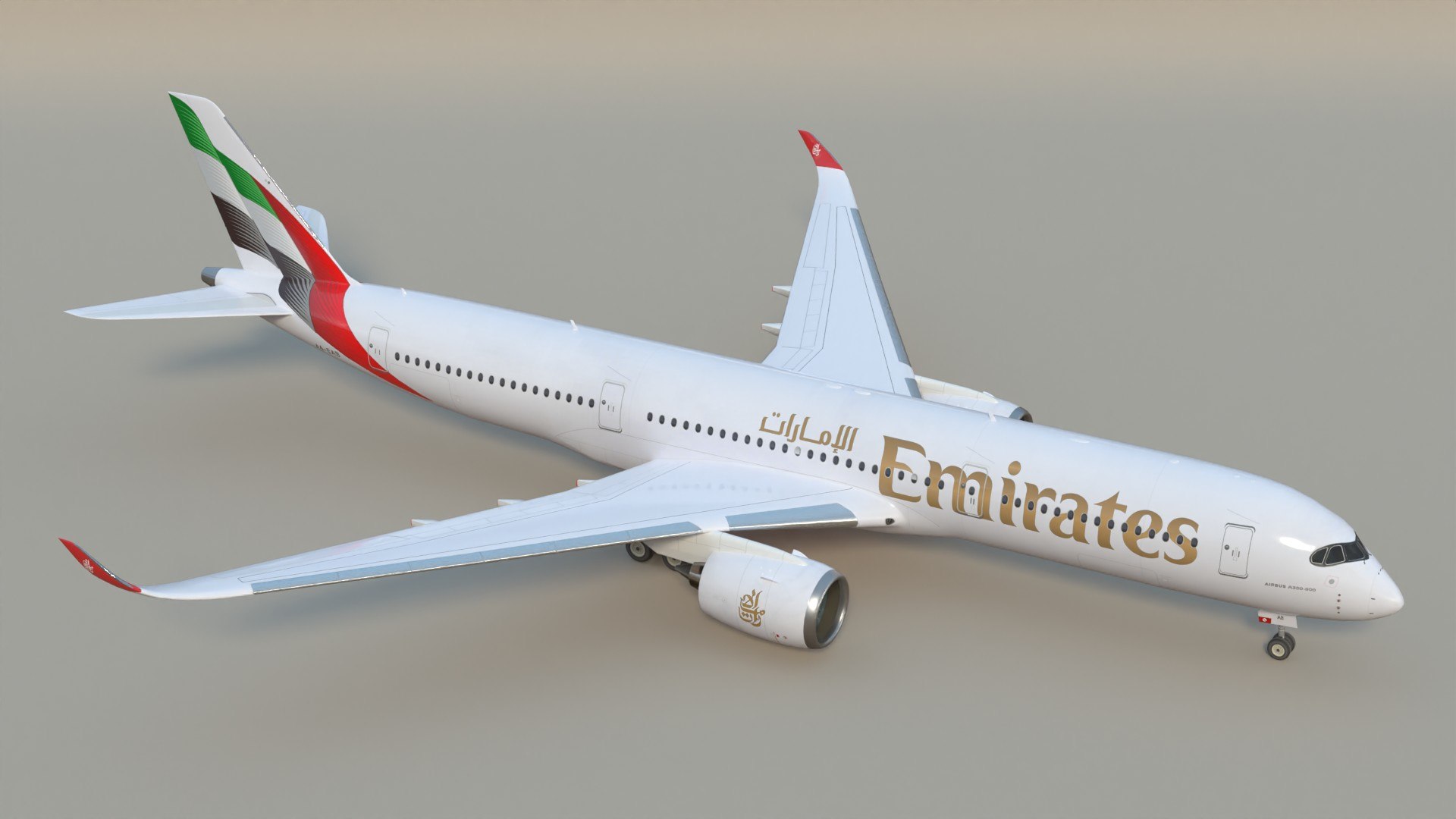 3D A350 Emirates SC - TurboSquid 2237564