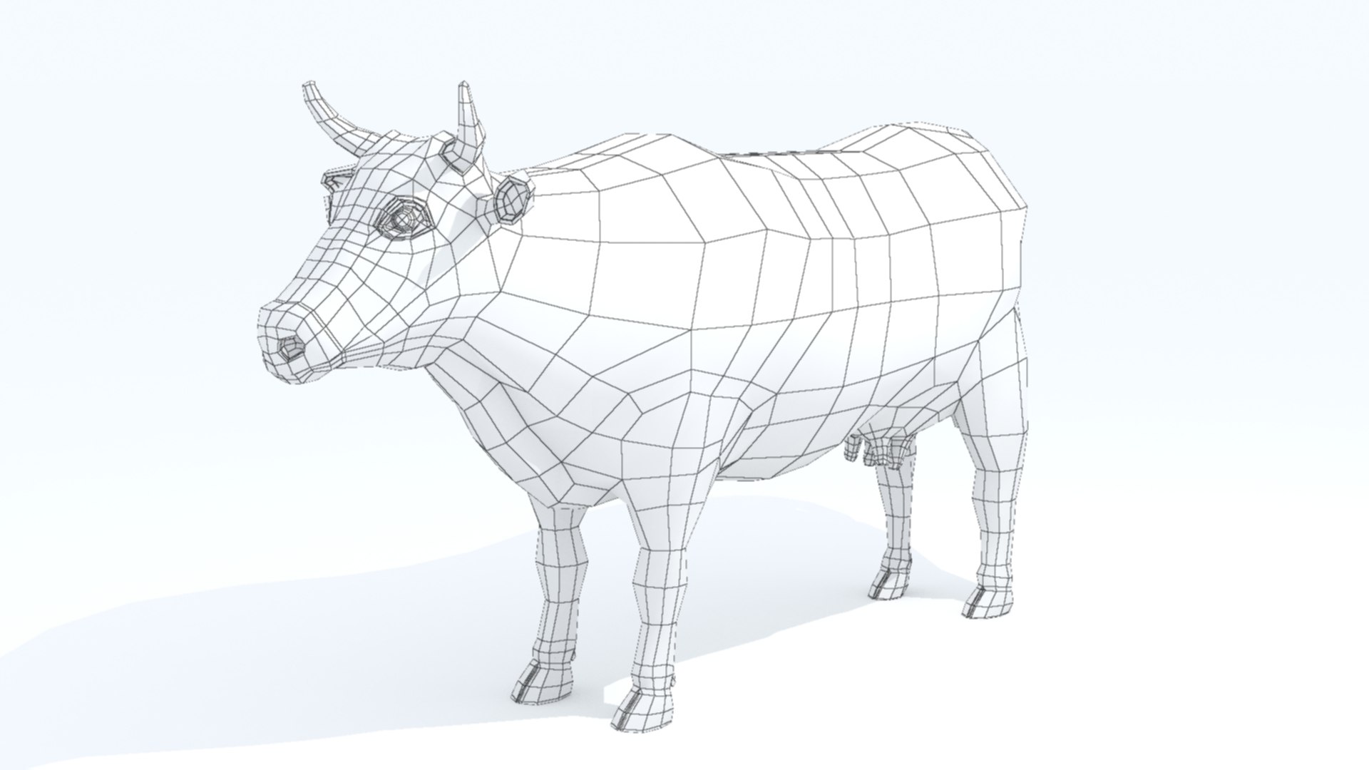 3D Cow - TurboSquid 1847439
