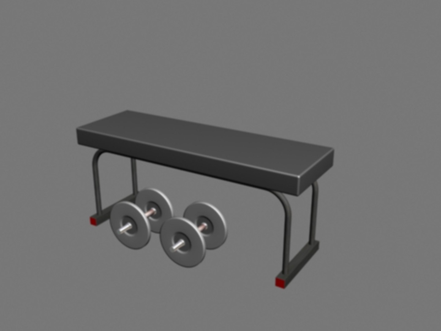 3d Equipment Exercise Weights Bench Model