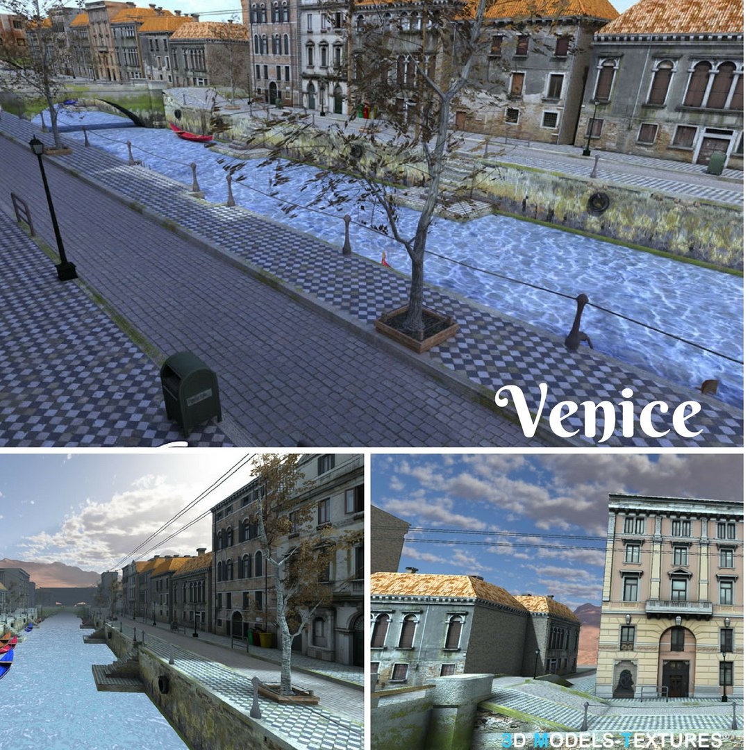3D Venice City Model - TurboSquid 1209532