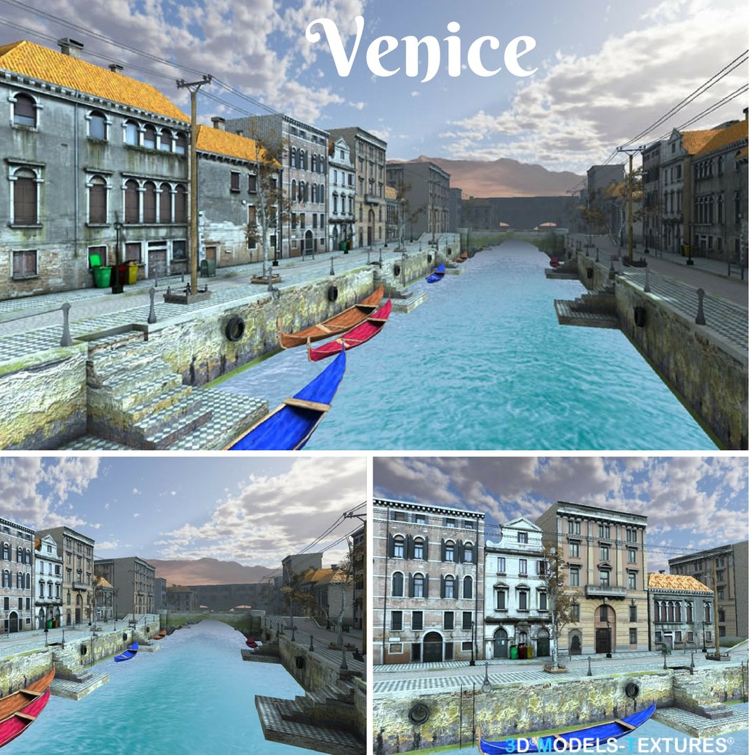 3D Venice City Model - TurboSquid 1209532