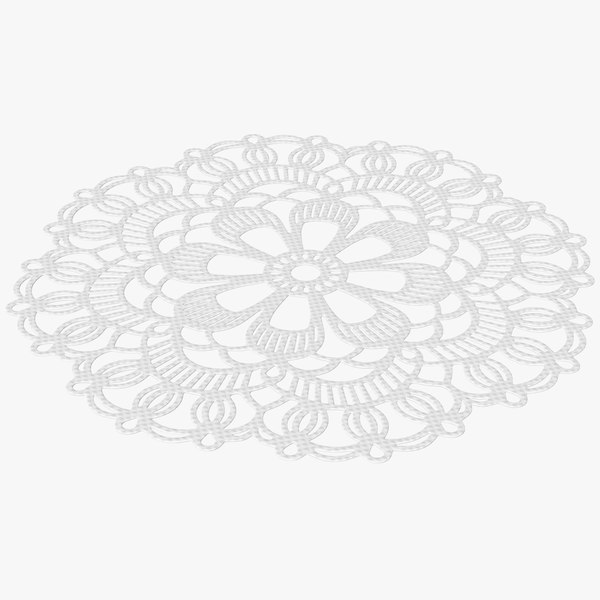 Decorative Lace Paper Doilie White 3d Model Turbosquid 2031288