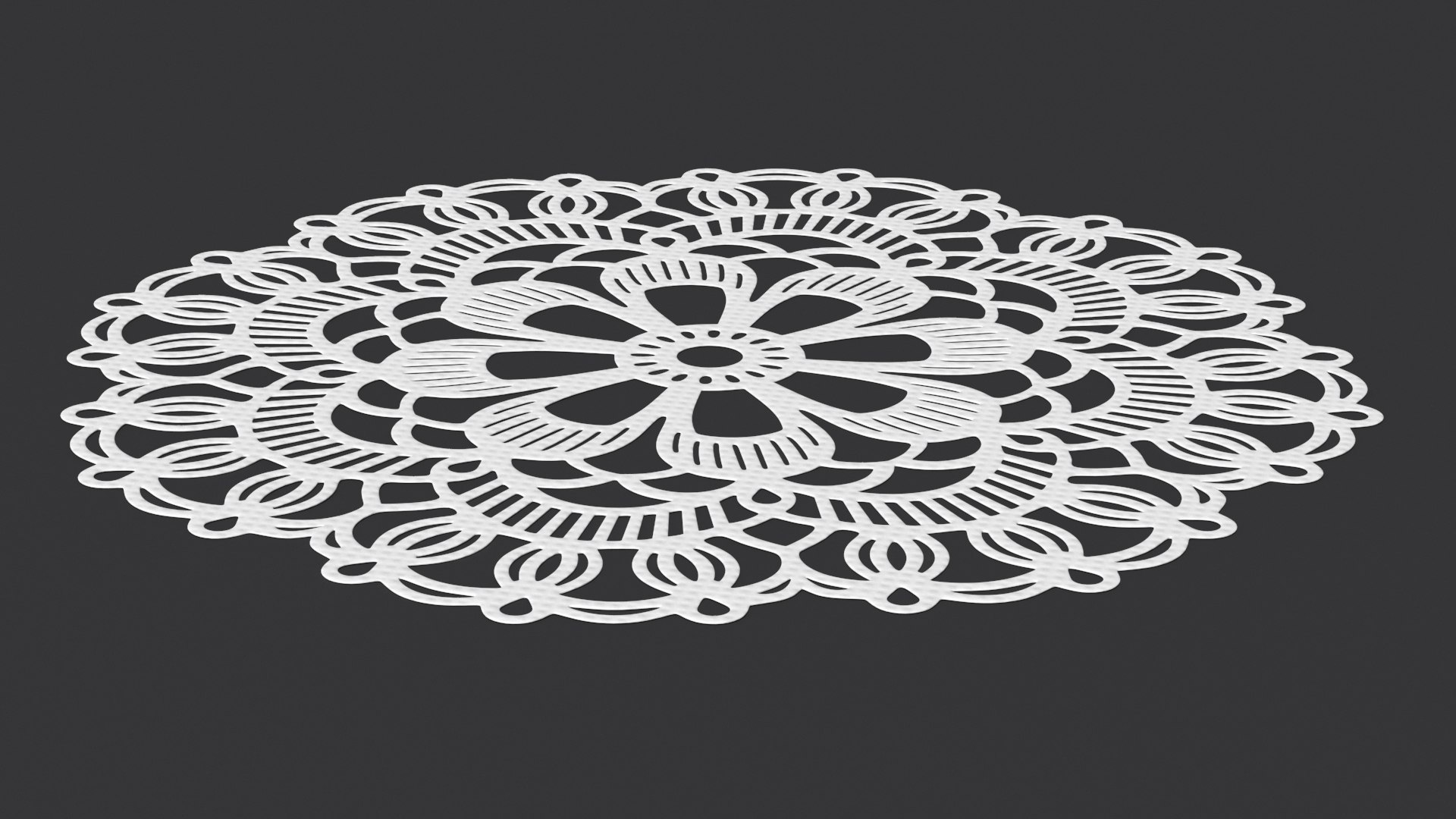 Decorative Lace Paper Doilie White 3D Model - TurboSquid 2031288